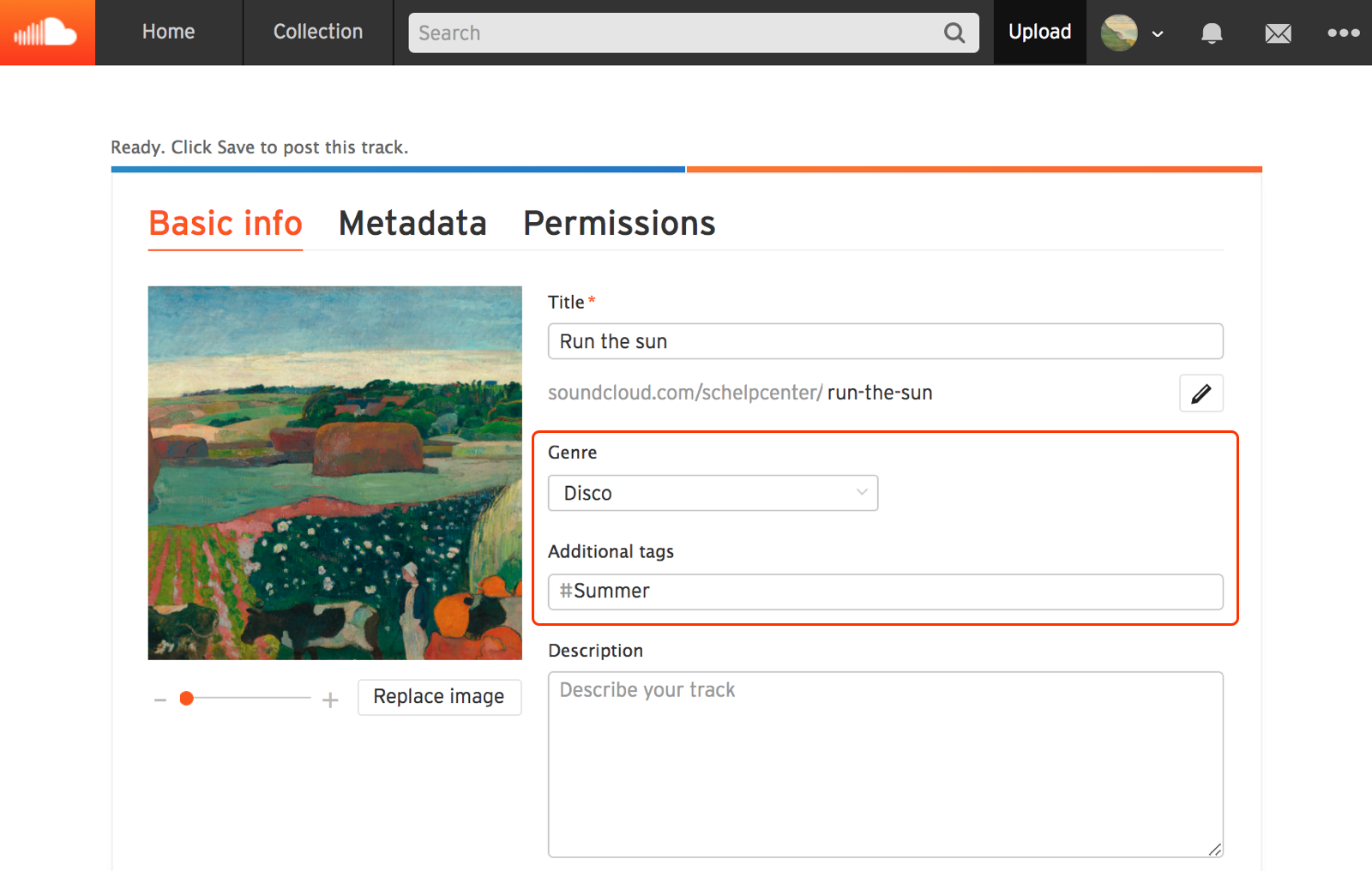 Adding a genre and tags when uploading a track – SoundCloud Help Center