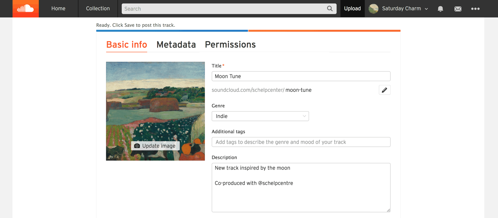 Adding a description when uploading a track – SoundCloud Help Center