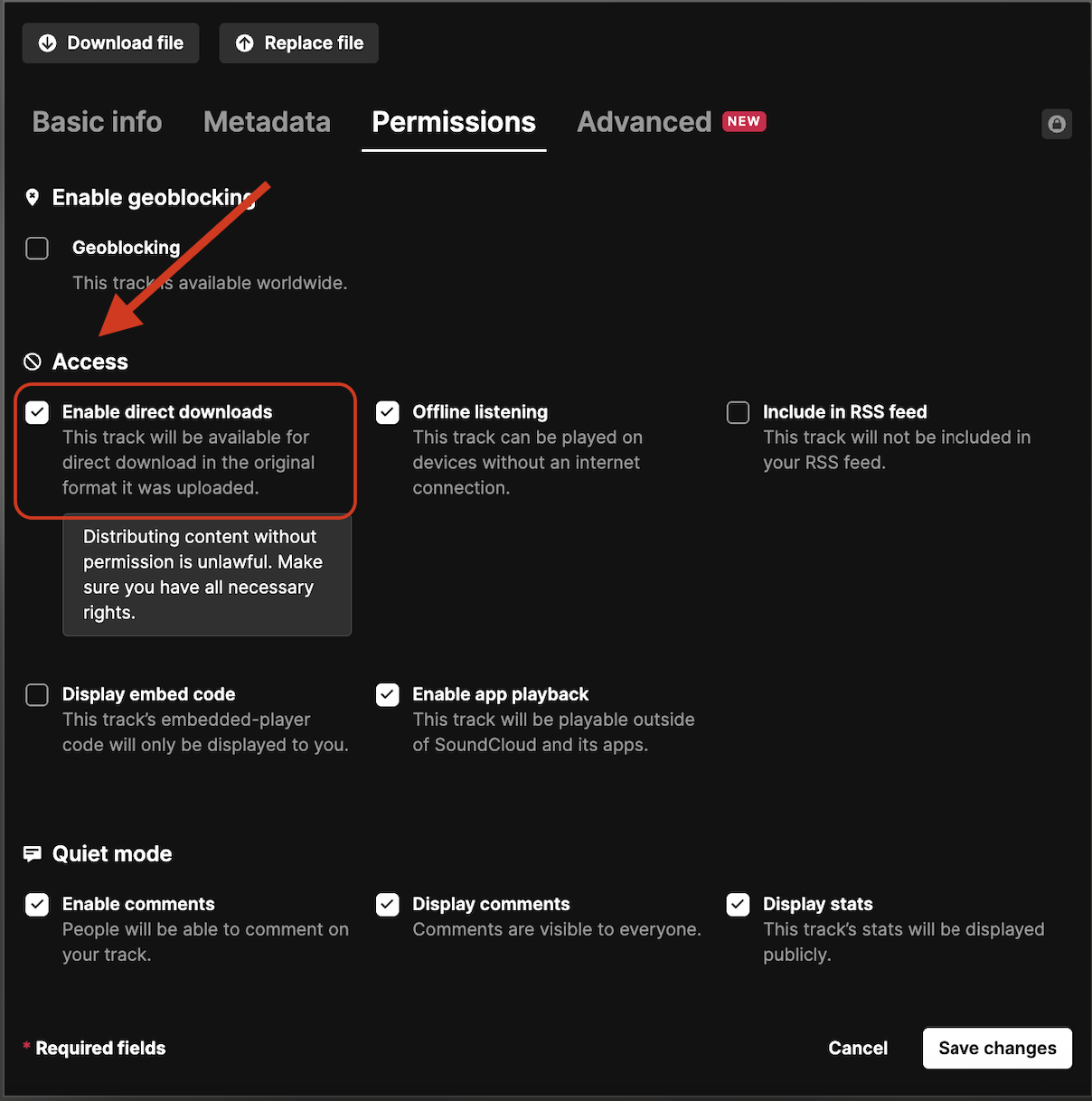 Enabling Downloads For Your Track – SoundCloud Help Center