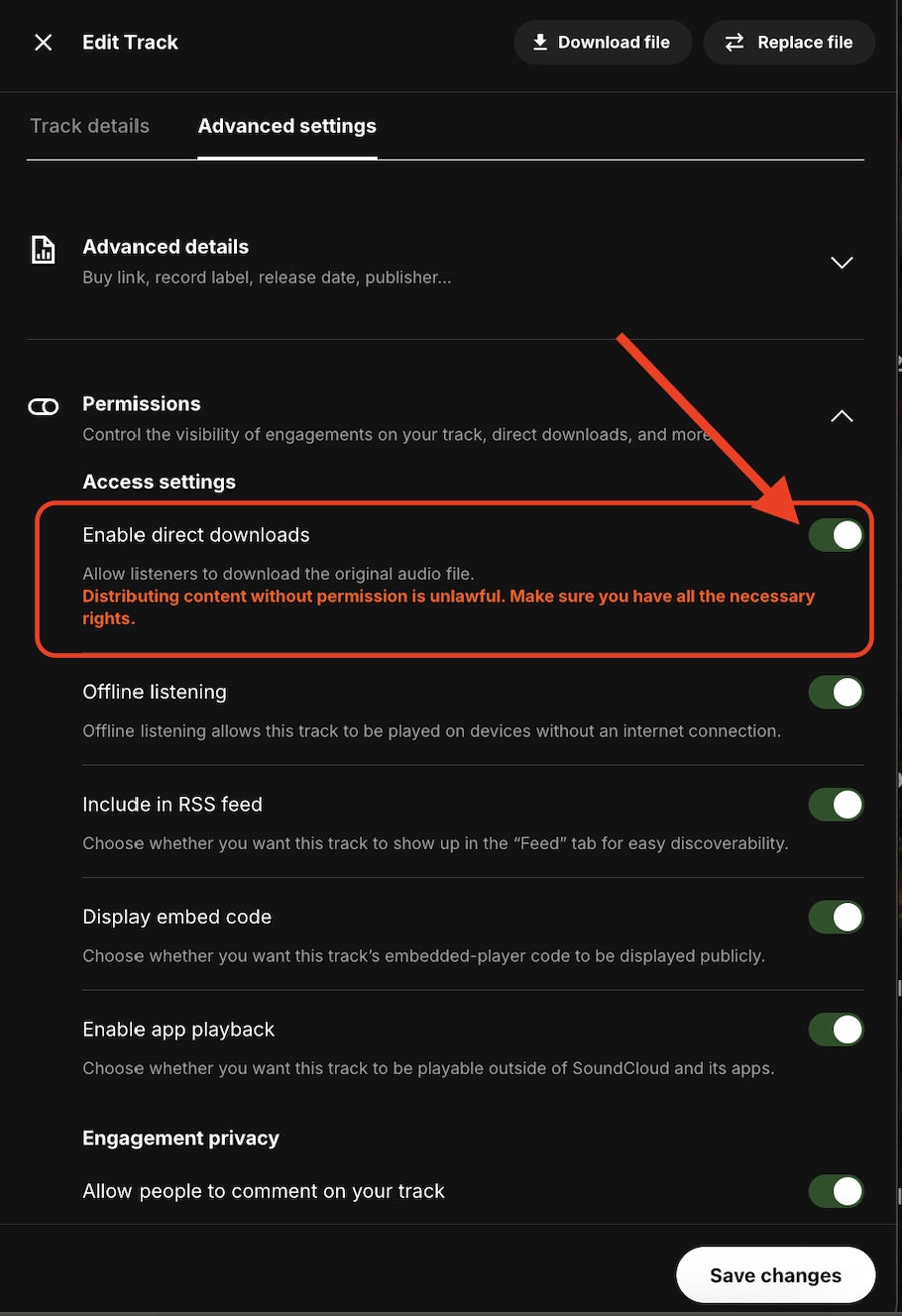 Enabling Downloads For Your Track – SoundCloud Help Center